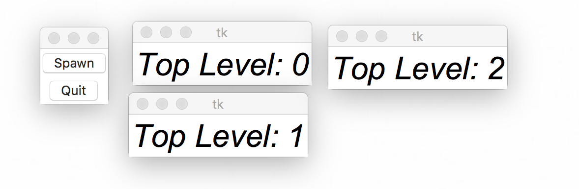 Tk — Toplevel – Stone Soup Programming
